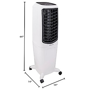 Honeywell 700 CFM Compact Spot Fan & Humidifier, Indoor Portable Evaporative Air Cooler, Swamp cooler, Remote Control (White)