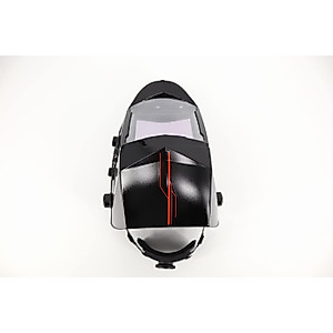 Arc Union Large Viewing Screen Welding Helmet 3.94"X3.66" - RFC Series True Color Solar Power Auto Darkening Welder Mask - Wide Shade 5/9-9/13 for TIG MIG Arc Weld Grinding Hood, Black