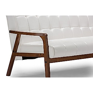 Baxton Studio Mid-Century Masterpieces Sofa, White