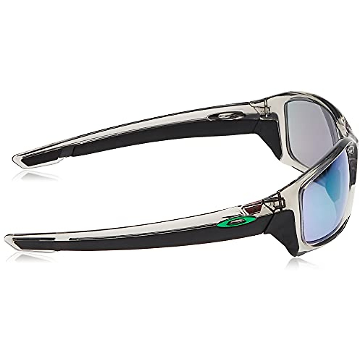 Oakley Men's OO9331 Straightlink Rectangular Sunglasses, Grey Ink/Jade Iridium, 61 mm