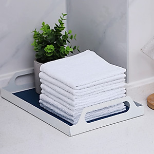 comgloe Kitchen Dish Cloth Pack of 8,100% Cotton 10x11 Inches Absorbent Reusable Dish Towels