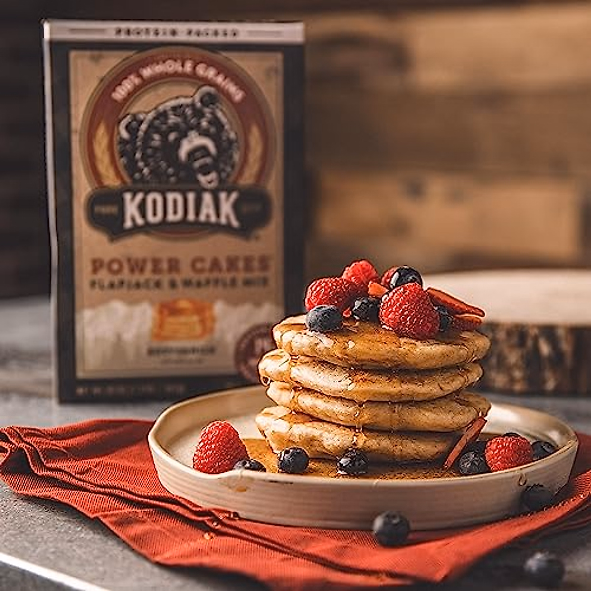 Kodiak Cakes Protein Pancake Power Cakes, Flapjack and Waffle Baking Mix, Buttermilk, 20 Oz, (Pack of 6)