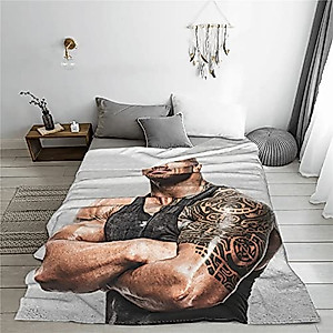 Soft and Fuzzy Blanket Flannel Dwayne Douglas Johnson Blanket Throw Blanket for Home Decor 50"x40"