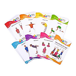 Kids Yoga Cards, 54 Educational Flash Card Deck for Children, 7 Sequences with Yoga Poses, Breathing Exercises, Meditations and Affirmations.