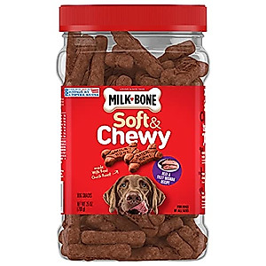 Milk-Bone Soft & Chewy Dog Treats, Beef & Filet Mignon Recipe, 25 Ounce