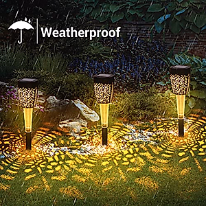 Brizled Solar Pathway Lights, 4 Pack Solar Garden Lights, Super Bright LED Solar Walkway Lights Outdoor Waterproof Retro Solar Landscape Lights for Path Garden Walkway Driveway Backyard Lawn Decor