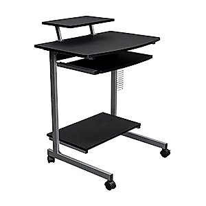 Techni Mobili Compact Computer Cart With Storage, Graphite