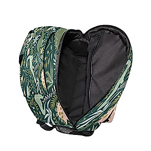 senya School Backpack Dinosaurs and Tropical Leaves Teens Girls Boys Bookbags Travel Schoolbag