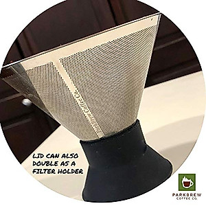 Chemex Pour Over Coffee Lid – Made by ParkBrew Coffee Co. and Fits Chemex 6, 8, and 10 Cup PourOver Coffee Carafe, Bodum, Bean Envy, Coffee Gator, and Other Classic Pour Over Coffee Makers or Drippers