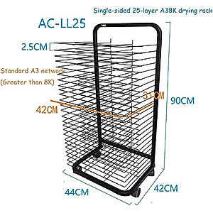 CENAP Art Drying Rack, Mobile Art Drying Rack with Wire Rack for Artwork, Drying and Printing Rack, Perfect for Schools and Art Clubs (Size : 25-Layer)