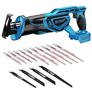 ZUYIYI Cordless Reciprocating Saw for Makita 18V Battery Electric Reciprocating Saw, Variable Speed Power Saw Keyless Blade Clamp with 14 Saw Blades for Wood Metal PVC Cutting(Battery NOT Included)