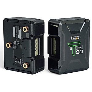 4x Titon 90 14.4V 92Wh Gold Mount Lithium-Ion Batteries, Bundle with Anton Bauer LP4 Quad Battery Charger