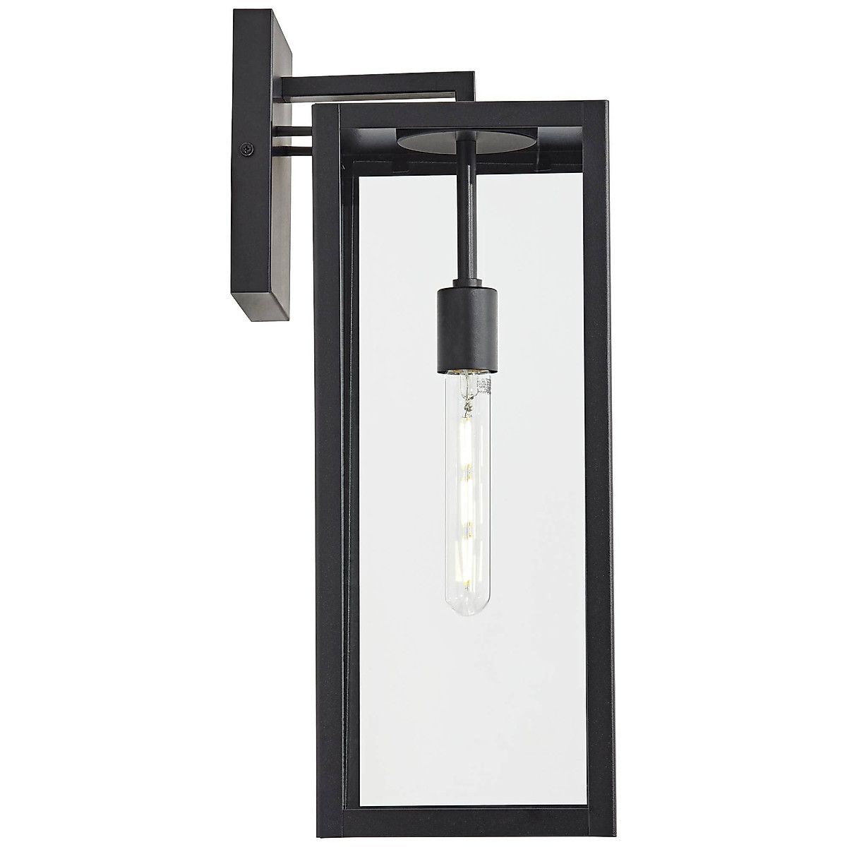 John Timberland Titan Modern Industrial Outdoor Wall Light Fixture Mystic Black Metal 20" Clear Glass Damp Rated for Exterior House Porch Patio Outside Deck Garage Yard Front Door Garden Home