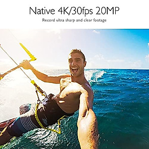 AKASO V50 Pro Native 4K30fps 20MP WiFi Action Camera with EIS Touch Screen 98 feet Waterproof Camera Support External Mic Remote Control with Helmet Accessories Kit