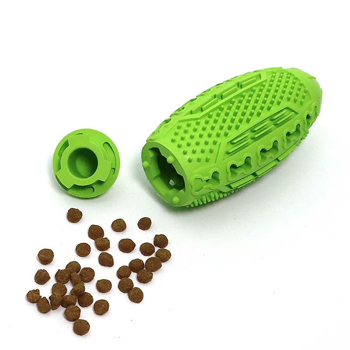 Midas Pet Shop Natural Rubber Dog Toy for All Breed Aggressive Chewer Nearly Indestructible Dog Chew Toys Dog Birthday Toy Dog Toothbrush Interactive Tough Durable Dog Ball Dog Football (Green)