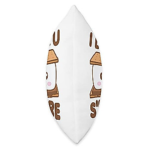 Cute Kawaii S'more Tees I Love You Smore Funny Camping S'More Pun Dark Throw Pillow, 16x16, Multicolor