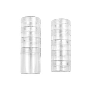 SE 28-in-1 Round Containers Inside a Plastic Storage Box with Stackable Screw-On Lids - 87138DB