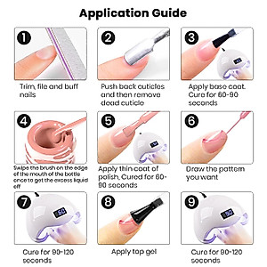 RARJSM Glow in The Dark Nail Art Gel Liner 12 Soft Pastel Colors Neon Green Blue Purple Pink Painting Luminous Polish Set UV LED Curing Requires Thin Brush for Swirl Nails Design