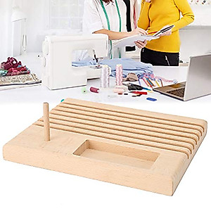 Wooden Quilting Ruler Rack DIY Spool Holder Rack Storage Organizer Sewing Tool for Knitting and Crafts DIY Sewing