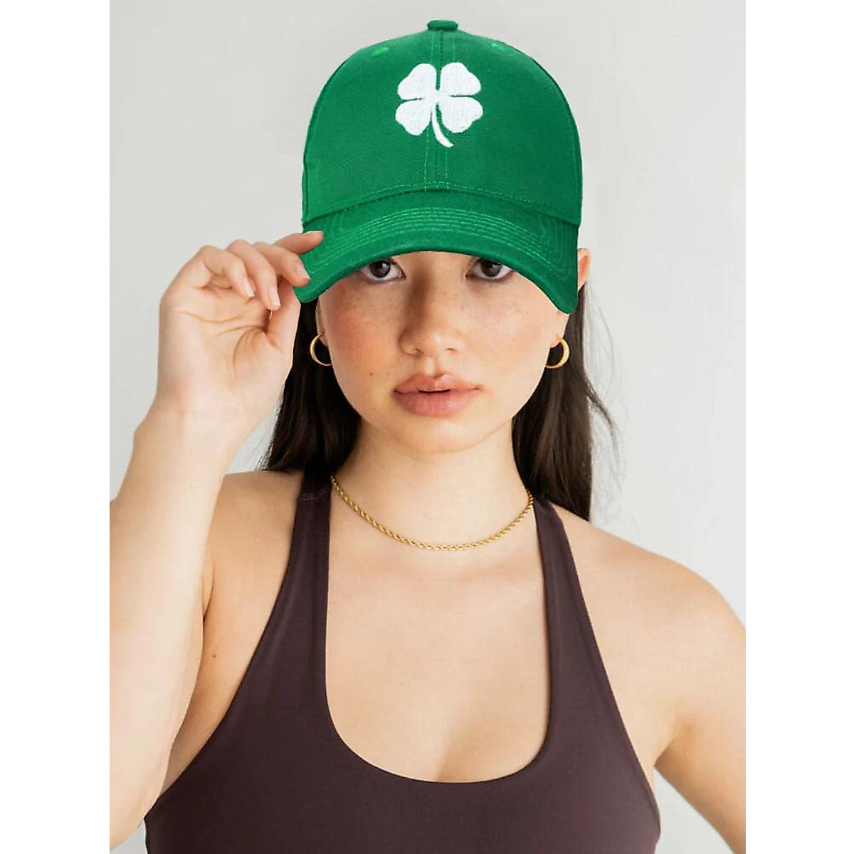 St. Patrick's Day 4 Leaf Clover Baseball Hat Adjustable Embroidery Shamrock Baseball Cap for Men and Women