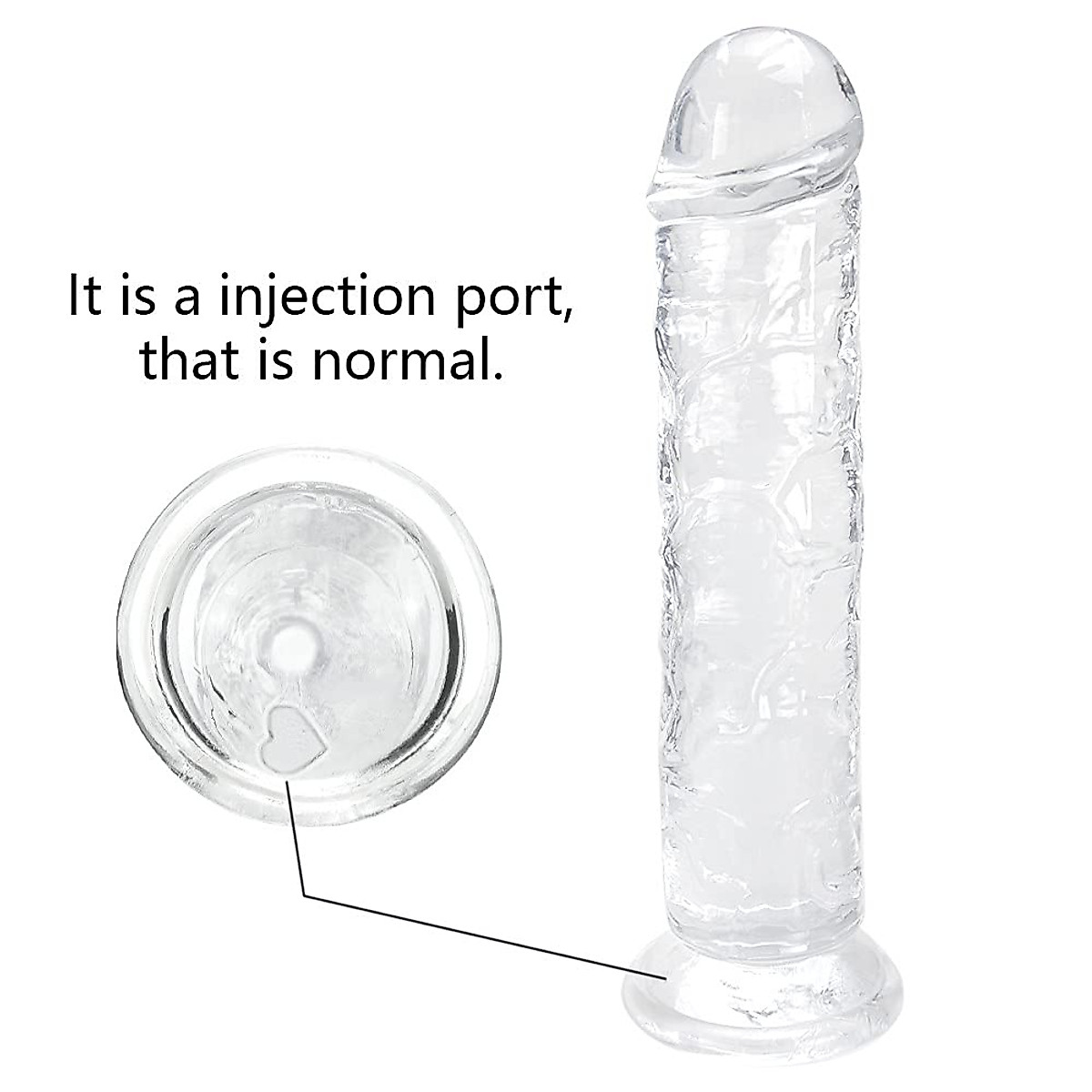 12.5 * 2.3 Inch Huge Dildos Realistic Clear Dildo with Strong Suction Cup Hands-Free Huge Dong Big Size Adult Sex Toy for Women or Men Anal Dildo