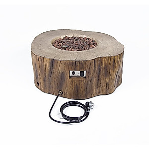 Manchester Concrete Fire Pit 42" x 39" Outdoor Patio Firepit Includes Lava Rocks Modern Fire Pits & Outdoor Fireplaces for Garden, Deck, Indoor & Outdoor Heating