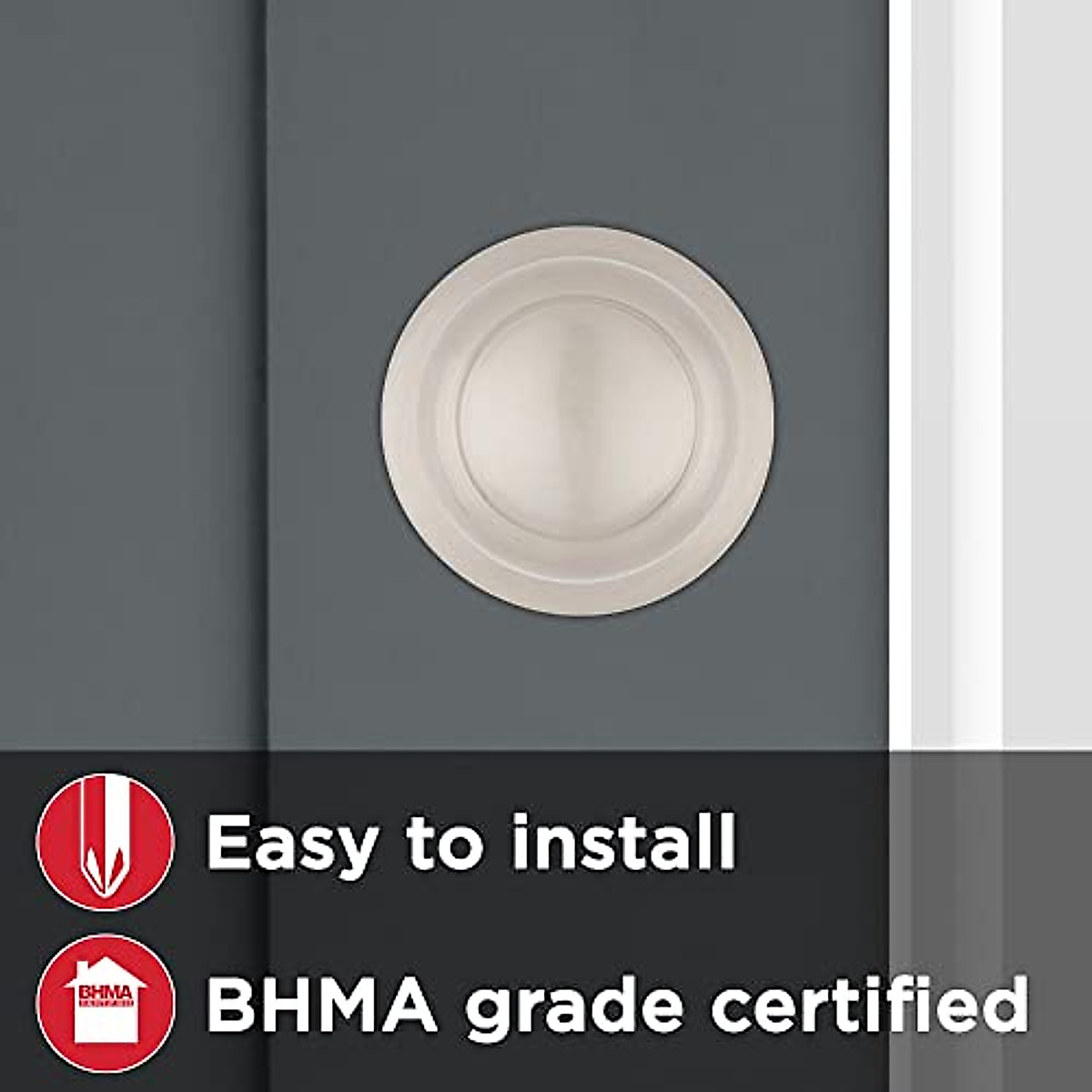 Kwikset 92001-572 Cove Passage Hall/Closet Knob In Satin Nickel