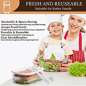 3 Layers Deli Meat Container for Fridge with Tong, stackable Lunch Meat Container for Refrigerator, Deli Containers with Lids for Refrigerator & Food Storage Boxes For Cold Cuts, Ham, Salami Storage