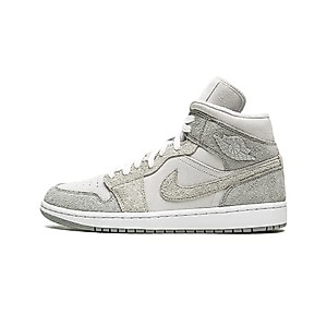 Nike Women's Air Jordan 1 MID SE, Particle Grey/College Grey, 6