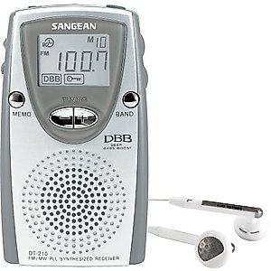 Sangean DT-210 FM-Stereo/AM PLL Synthesized Tuning Pocket Radio