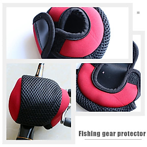 INOOMP Fishing Reel Bag Fishing Rod Case Fly Reel Case Breathable Reel Protector Scrolls Home Fishing Reel Pouch Protective Cover Fishing Reel Case One Body Stretch Bag Neoprene