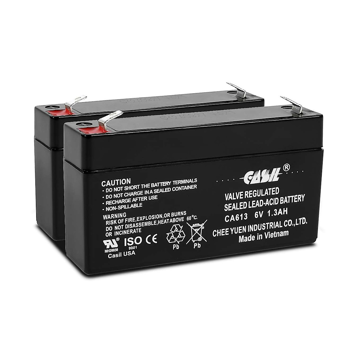 Casil 6V 1.3Ah Replacement Battery Compatible with ge 600-1054-95r Simon xt 2 Pack