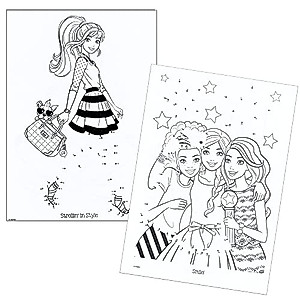 Barbie Funtivity Dot-to-Dot Activity & Coloring Book Set for Kids Toddlers - Set of 2 Books 'Bright Ideas' & 'Strong Bond'