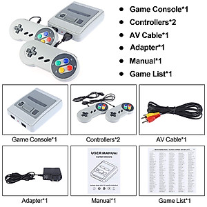 Wusteg Classic Game Console HDMI Output with 2 Joysticks Video Game Console Handheld Game Player Console Suitable for Family TV