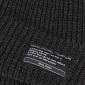 UNDERCONTROL Winter Fisherman Beanie Free Size Men Women - Unisex Stylish Plain Skull Hat Watch Cap (Charcoal)
