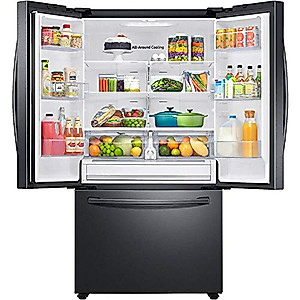 SAMSUNG RF28T5001SG 28 cu. ft. Large Capacity 3-Door French Door Refrigerator in Black Stainless Steel