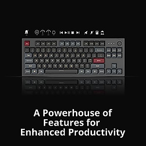 Montech MKey TKL Mechanical Gaming Keyboard: Customizable RGB LED, Premium MDA Profile PBT Keycap, Hot-Swappable Gateron G Yellow Pro 2.0 Pre-lubed Switches, Osaka Castle Theme, Darkness (MK87DY)