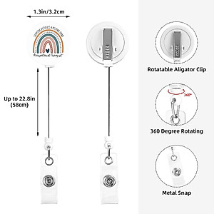 Retractable Badge Reel with Swivel Alligator Clip Nursing Badge Holders for Hanging ID Card Name Key Chain, Everyone Deserves A Helping Hand