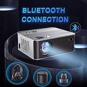 1080P HD Projector, 5G WiFi Bluetooth 4K Projector, PENMAMA 9500L Movie Mini Projector with Zoom/±15° Keystone/ 300" Display/Phone Mirroing, Compatible with HDMI, VGA, USB, Phone, TV, Laptop, PC, PS5