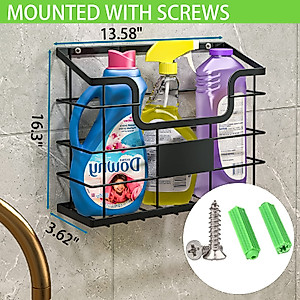 YEEBEIJIM Over the Cabinet Door Organizer 3 Pack, Kitchen Cabinet Organizer Wall Mount Storage Basket for Cutting Board, Grid Storage Basket Holder Rack for Kitchen Pantry Bathroom