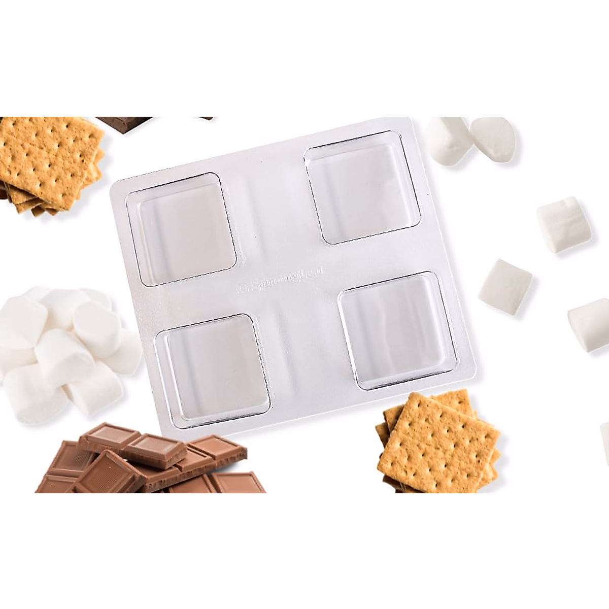 4 Cavity S'mores Mold For Chocolate-Covered Cookies