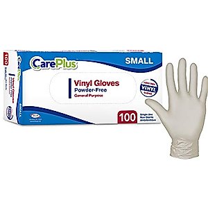 Disposable Plastic Vinyl Clear Gloves (Small, 100, Count)