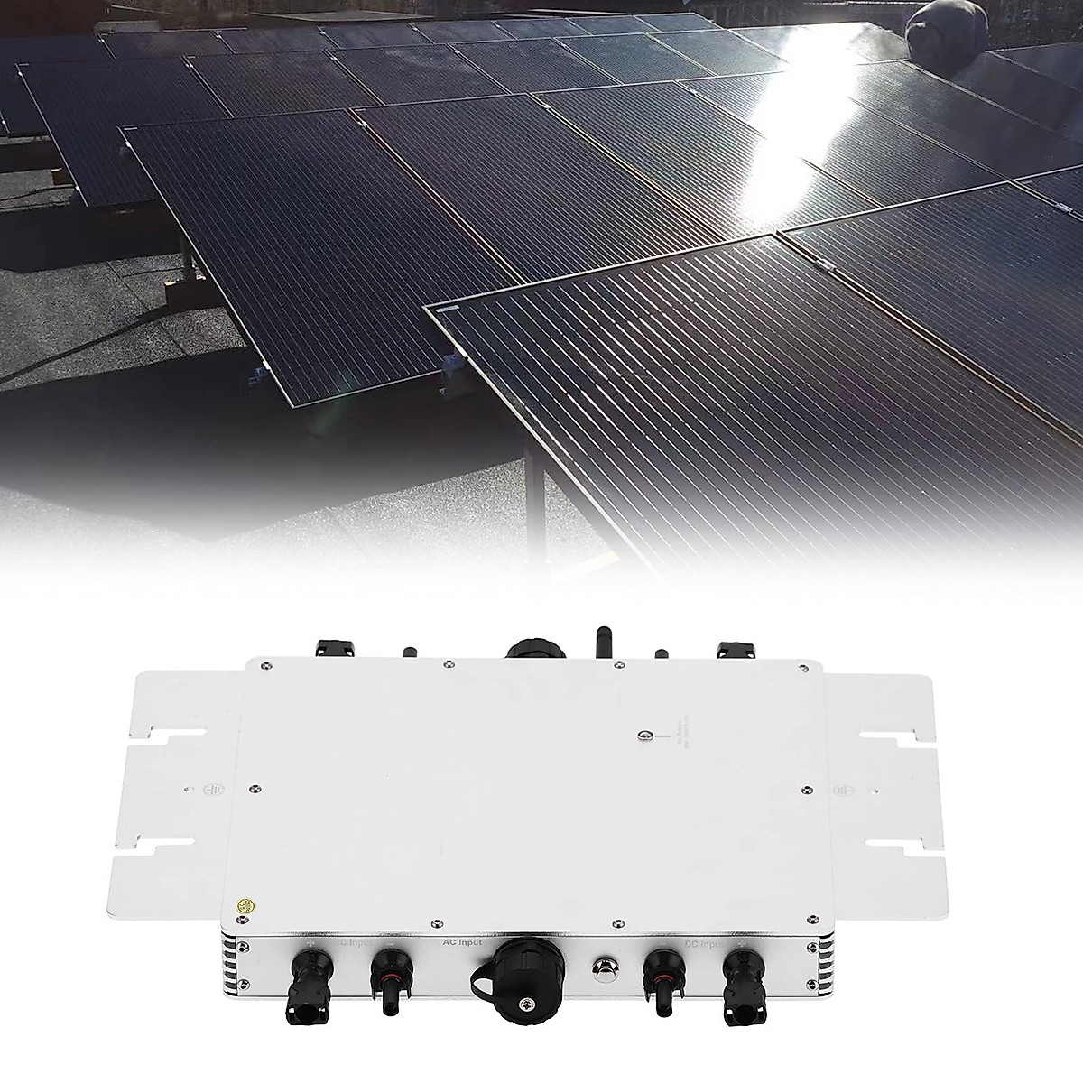 WiFi Micro Solar Inverter, 2800W MPPT with IP65 Waterproof, Grid‑Connected Inverter, 22-60V Solar Panel