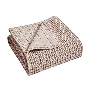Levtex Home - Mills Waffle - Throw - Blush Cotton Waffle - Throw Size 50 x 60in.
