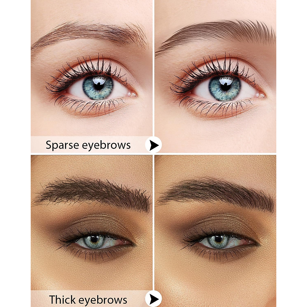 Naseny Waterproof Mascara Black Volume And Length,Liquid Mascara For Lash Extensions,Clear Eyebrow Gel Keep Brows Stay In Place All Day,Brow Freeze Goes a Long Way Creat Full Voluminous Eye Looking