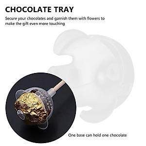 60pcs Clear Chocolate Box Holder Chocolate Wrappers Candy Packaging Holder for Valentines Day Mothers Day