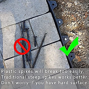 50Pcs Metal Turf Nails Landscape Stakes, Spiral Galvanized Landscape Spikes, Garden Nails, Anchoring Spikes, Outdoor, Heavy-Duty, Rust Resistant Security, 7-Inch Long, Silver (DP-1)