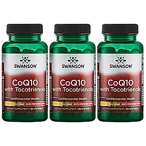Swanson Coq10 with Tocotrienols 200 mg 60 Sgels 3 Pack