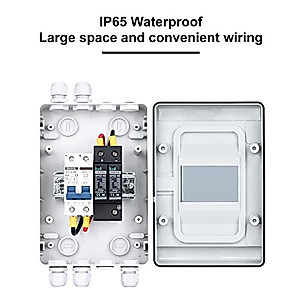 DIHOOL Outdoor Circuit Breaker Box, Solar Isolator Disconnect Switch 40 Amp Breaker DC 500V