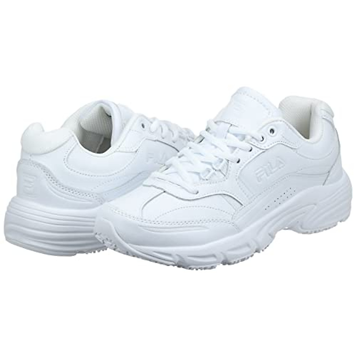 Fila womens Memory Workshift-w cross trainer shoes, White/White/White, 8.5 Wide US